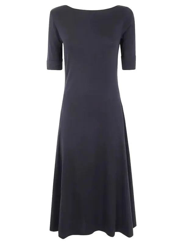 Ralph Lauren Elbow Sleeve Day Dress - Black
