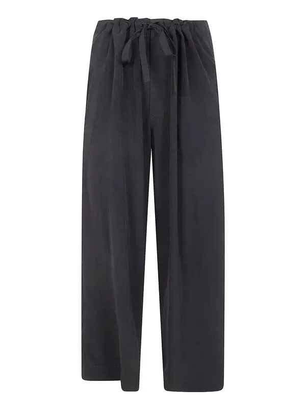 Y`S String Straight Trousers - Black