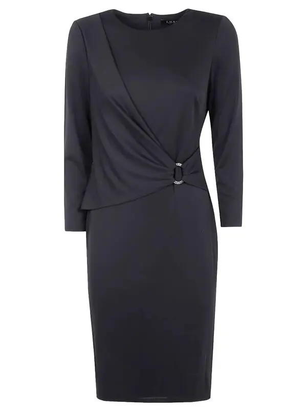 Ralph Lauren Fabiana' Elbow Sleeve Day Dress - Black