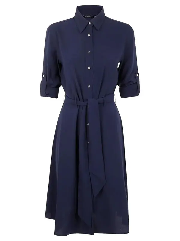 Ralph Lauren Karalynn Long Sleeve Dress - Blue