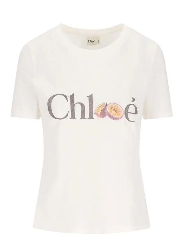 Chloé Classic Printed T-shirt - White