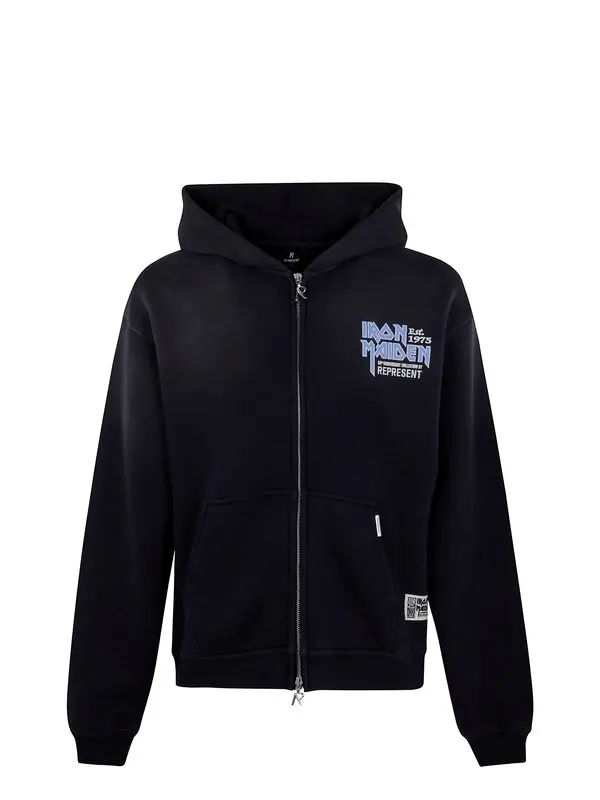 REPRESENT Iron Maiden Anniversary Full Zip Hoodie - Black