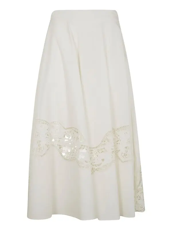 TWINSET Midi Skirt - White