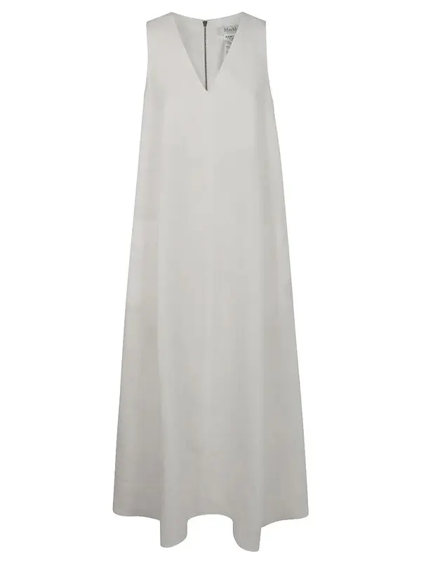 Max Mara Simeone Linen Sleeveless Dress - White