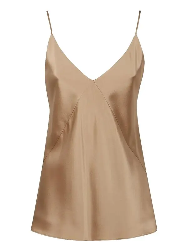 Max Mara Quassia Silk Top - Brown