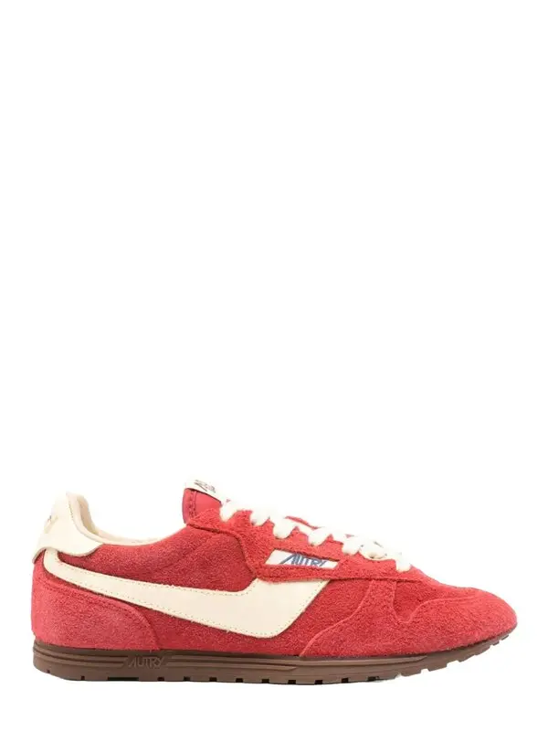 AUTRY Windspin Low Suede Sneakers - Red