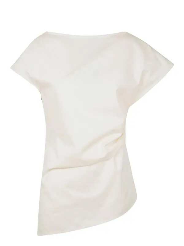 J.W.ANDERSON Asymmetric Draped Top - White