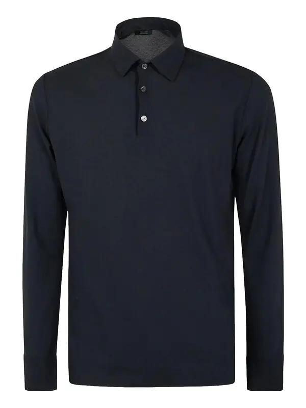 ZANONE Long Sleeves Polo Shirt - Gray