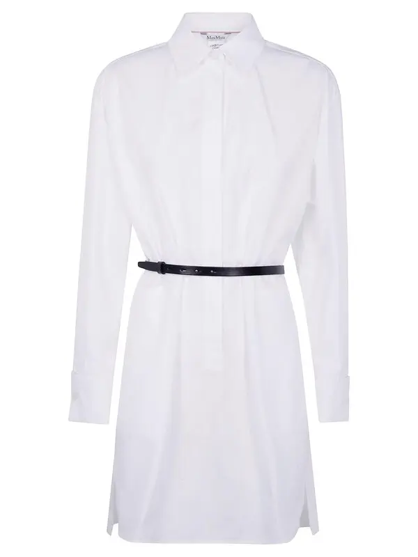 Max Mara Alcade Popeline Mini Dress - White