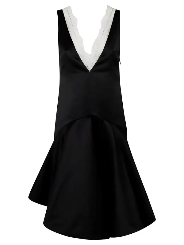 J.W.ANDERSON Draped Hem V-neck Dress - Black