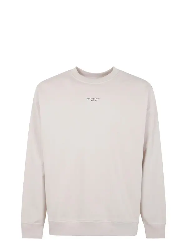 Drole De Monsieur Le Sweatshirt Slogan Classique - White