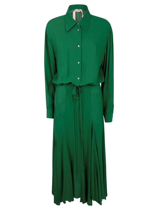 N.21 Viscose Shirt Dress - Green