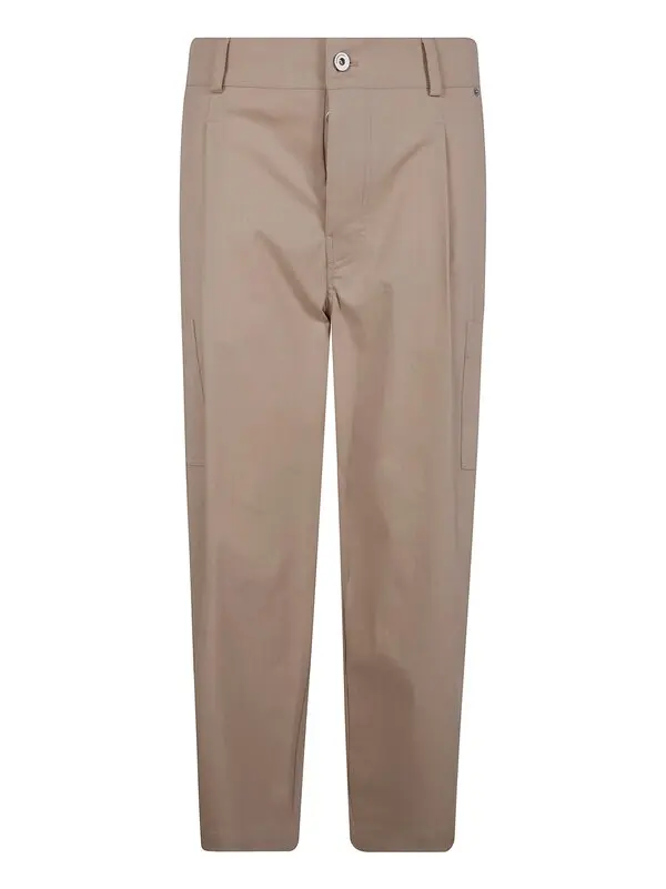 Drole De Monsieur Le Pantalon Cropped Twill - Beige