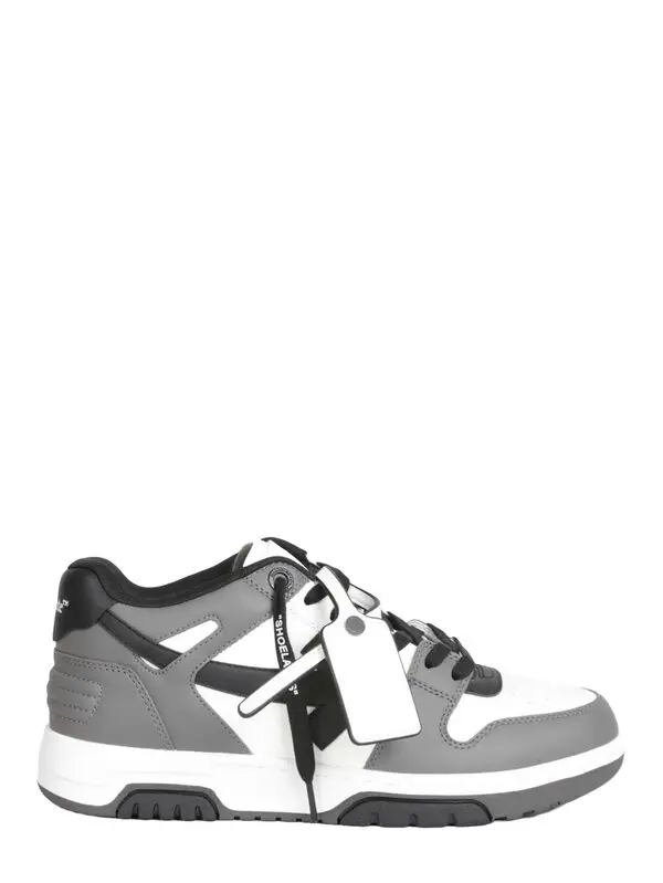 Off-White M-out Of Office Calf Leather Sneakers - Gray