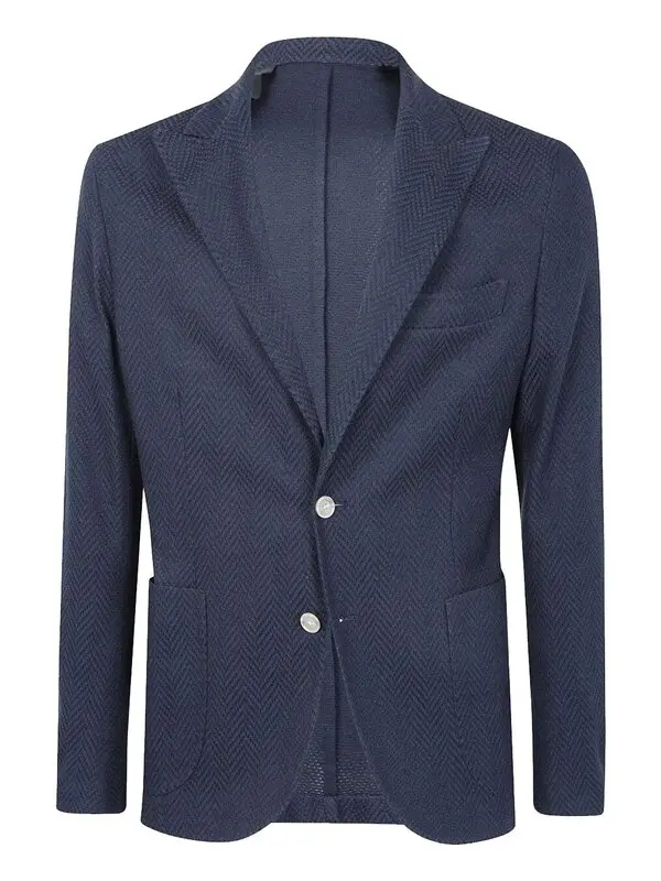 BARBA NAPOLI Dynamic Stretch Tailored Jacket - Blue