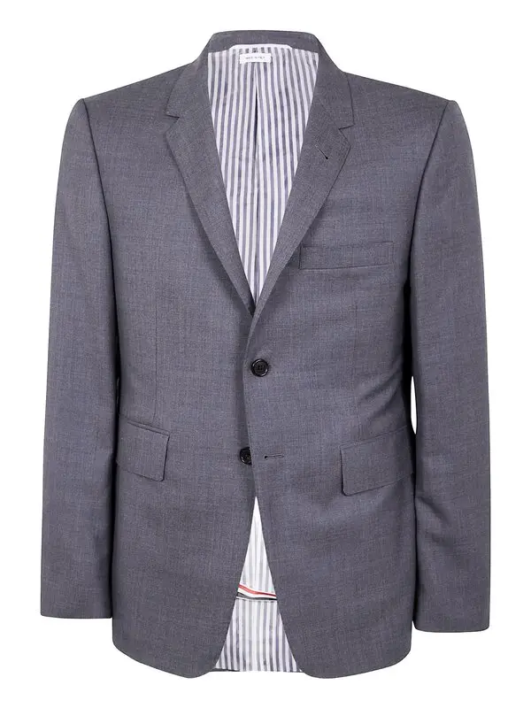Thom Browne Classic Sport Coat Fit In Super 120s Twill - Gray