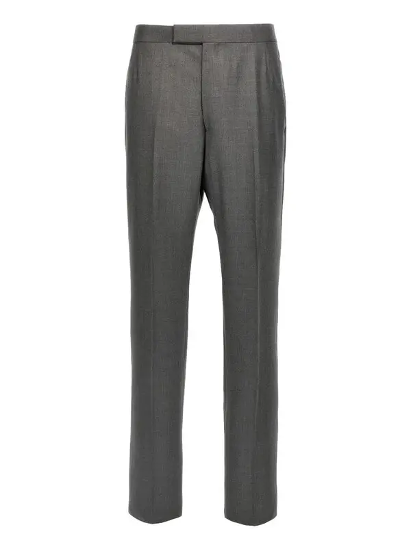Thom Browne Fit Back Strap Trousers - Gray