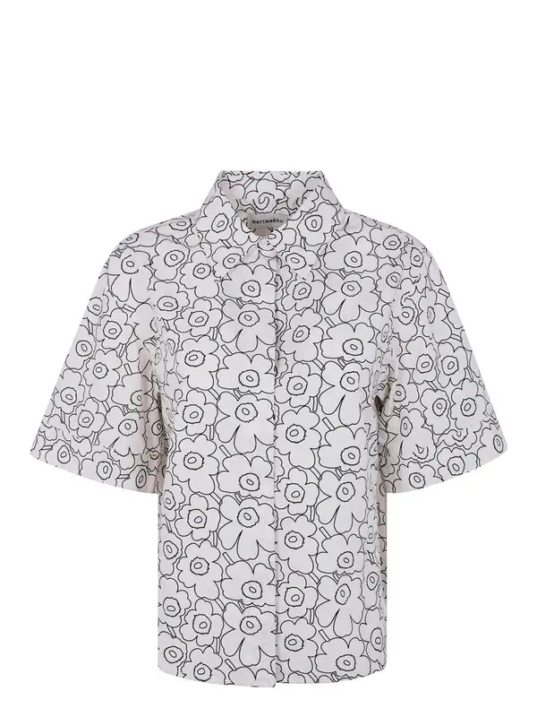 Marimekko Standardi Piirto Unikko Shirt - White