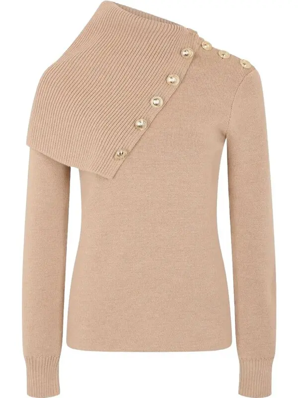 Rabanne Turtleneck Sweater - Beige