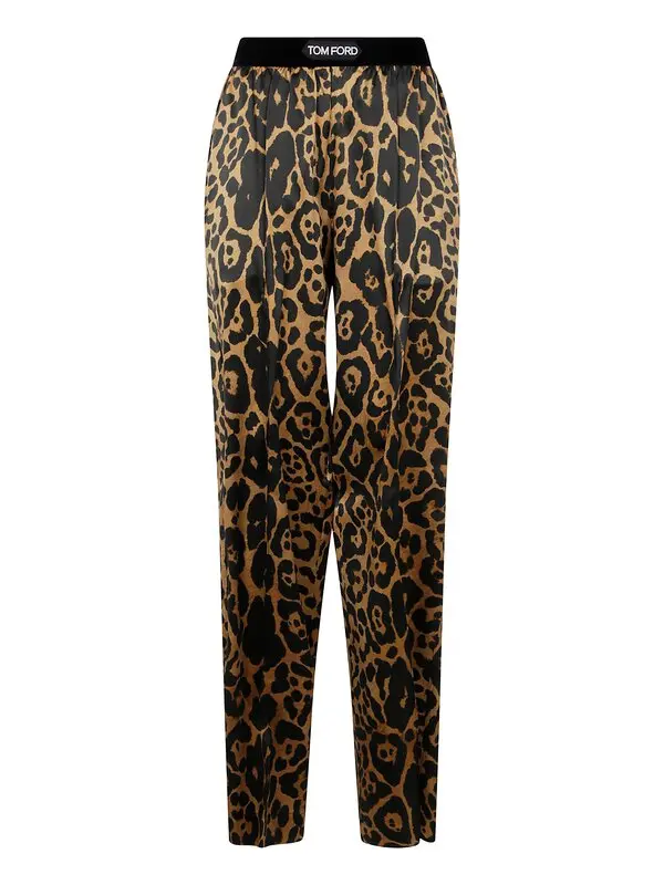 TOM FORD Printed Trousers - Brown