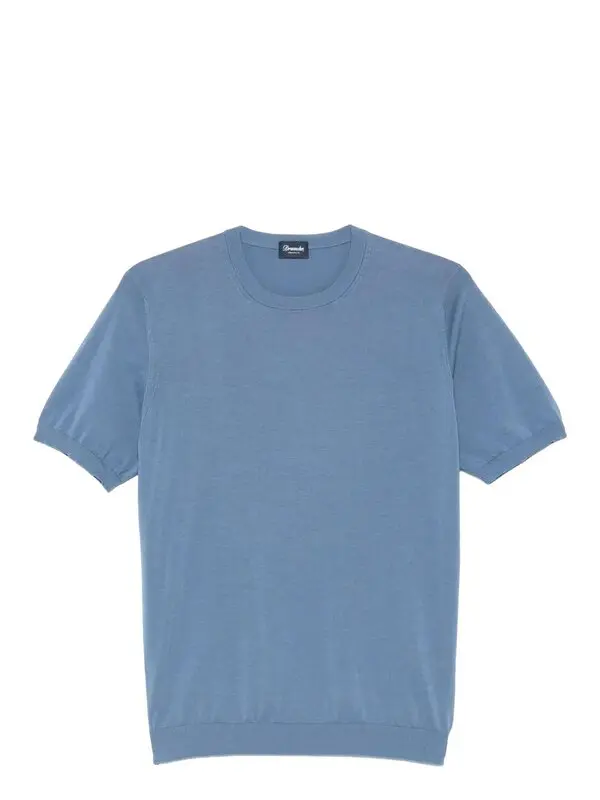 DRUMOHR Short Sleeves Round Neck T-shirt - Blue