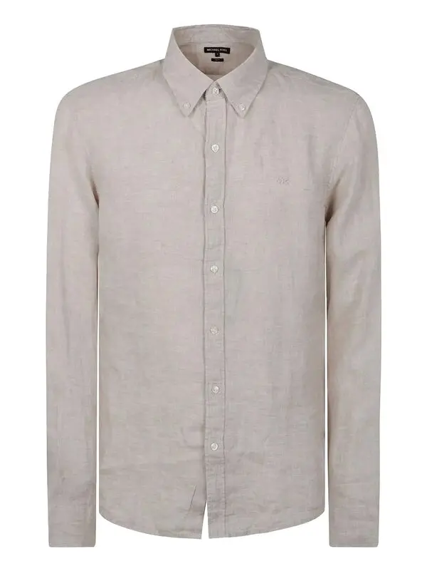 Michael Kors Long Sleeves Linen Shirt - Beige