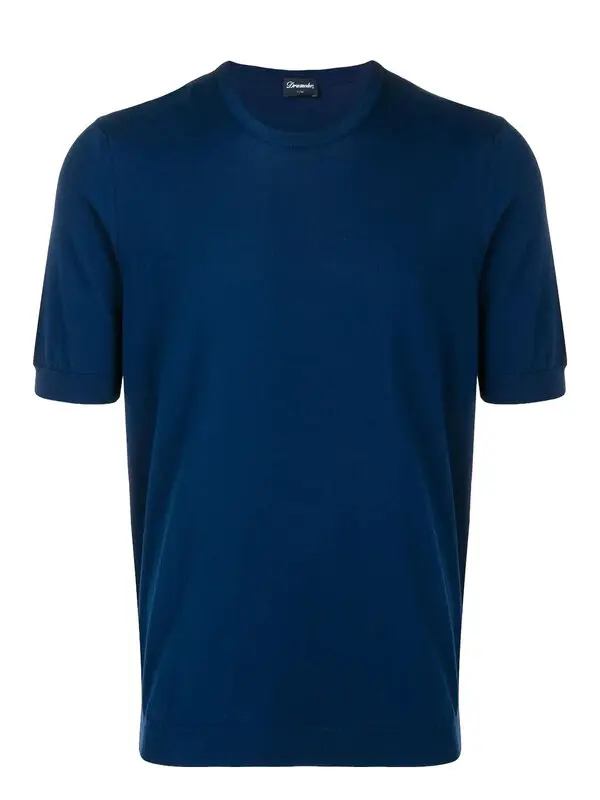DRUMOHR Short Sleeves Round Neck T-shirt - Blue