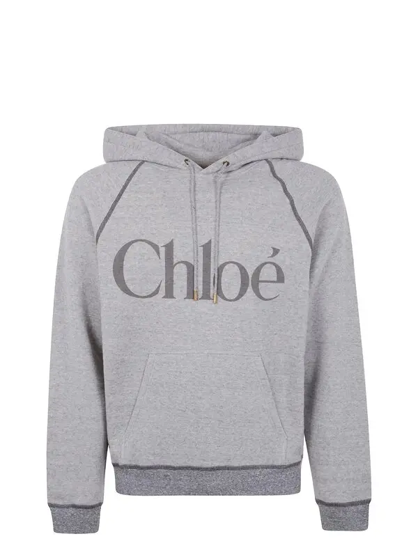 Chloé Logo Hoodie - Gray