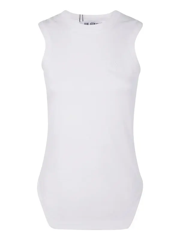 Attico Light Jersey Tank Top - White