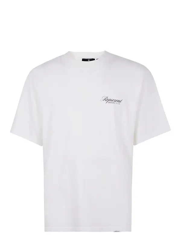 REPRESENT Owners Club Script T-shirt - White