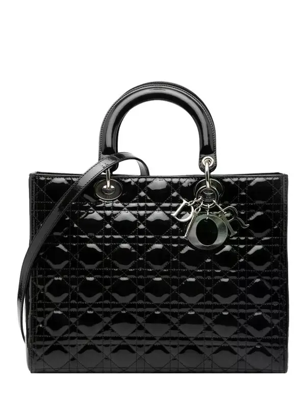 Dior 2011 Large Cannage Lady Satchel - Black