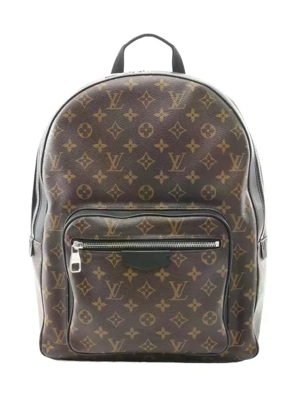 LOUIS VUITTON 2015 Monogram Macassar Josh Backpack - Brown