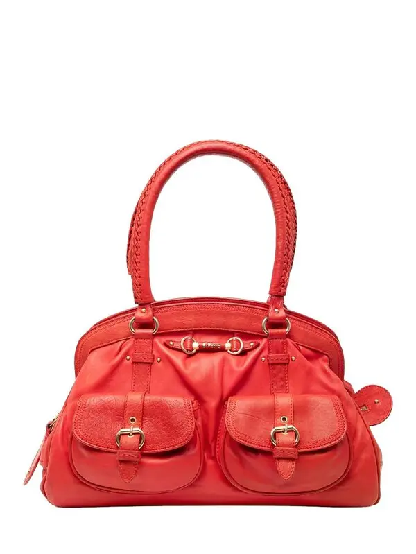 Dior 2008 Large Calfskin My Frame Handbag - Red