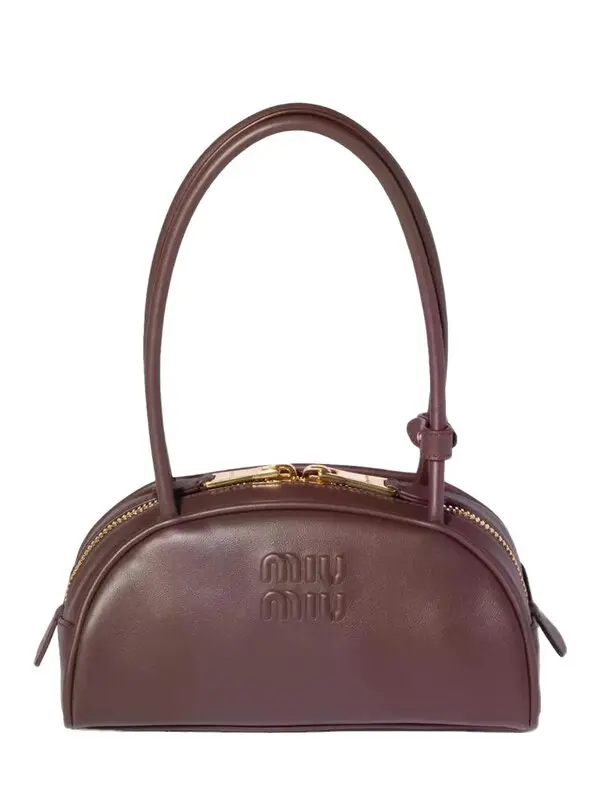 Miu Miu Beau Leather Shoulder Bag - Brown