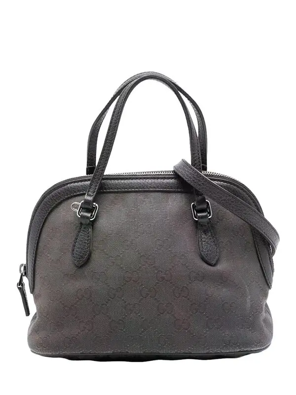 Gucci Mini Gg Canvas Dome Satchel - Brown
