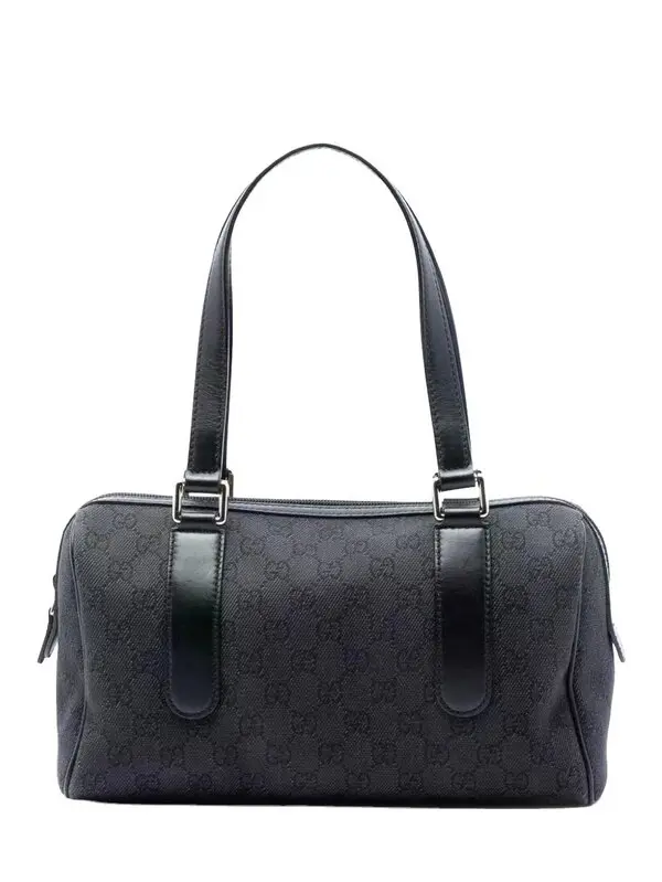 Gucci Gg Denim Charmy Boston Bag - Grey