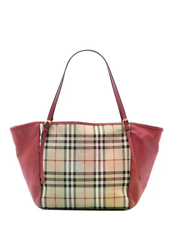 Burberry Haymarket Check Canvas Canterbury Tote Bag - Brown