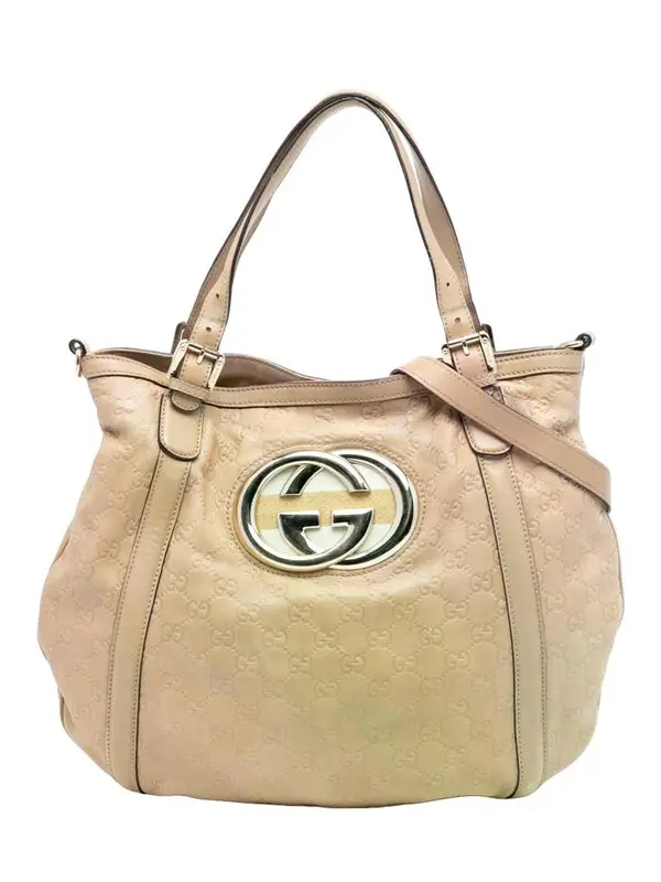 Gucci Medium Sima Web Britt Satchel - Brown