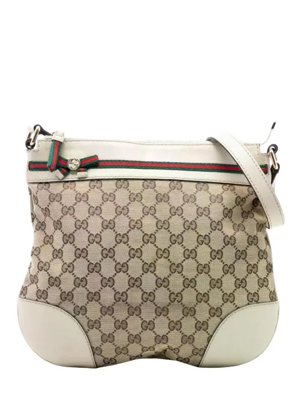 Gucci Gg Canvas Web Mayfair Crossbody Bag - Brown