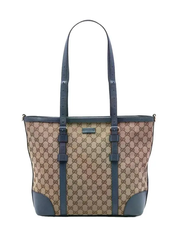 Gucci Gg Canvas Convertible Tote Satchel - Brown