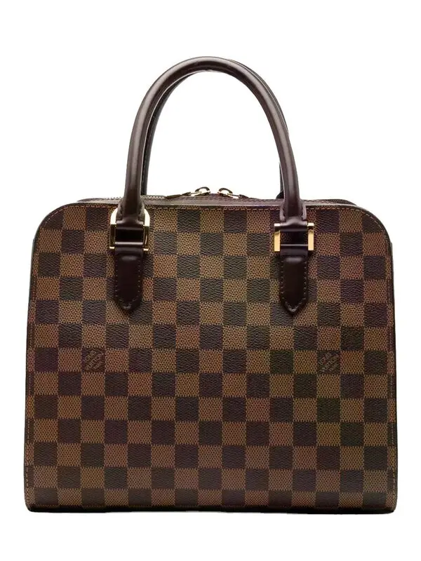 LOUIS VUITTON 2003 Damier Ebene Triana Handbag - Brown