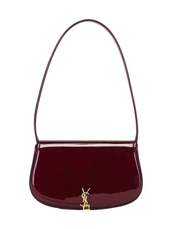 Saint Laurent Mini Voltaire Shoulder Bag - Gloss Burgundy