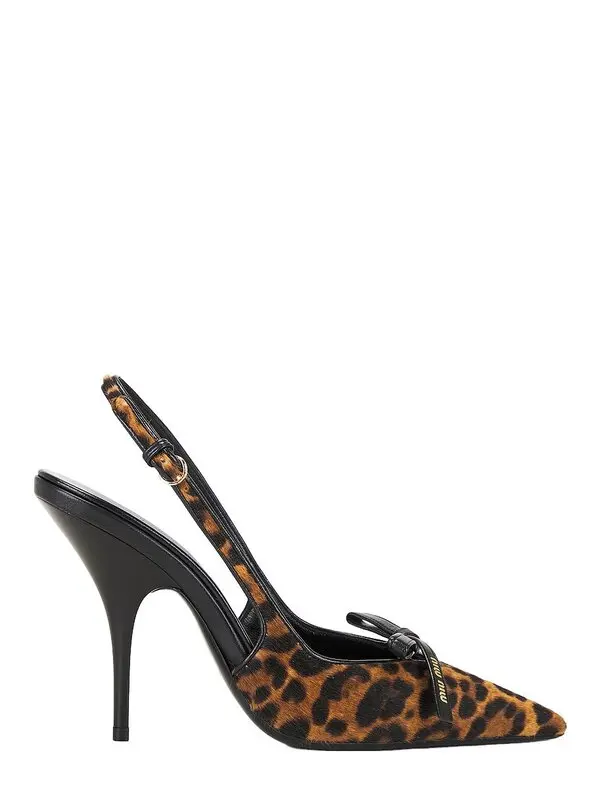 Miu Miu St. Leopardo 105 Modellerie Pump - Miele