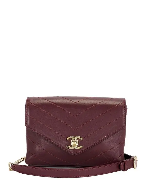 Chanel Lambskin Coco Belt Bag - Burgundy