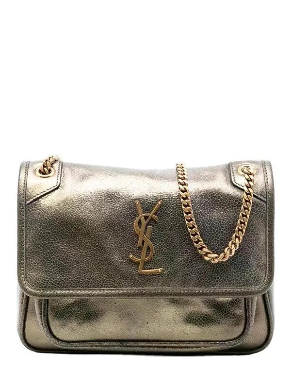 Saint Laurent 2019 Baby Metallic Calfskin Niki Shoulder Bag - Gold