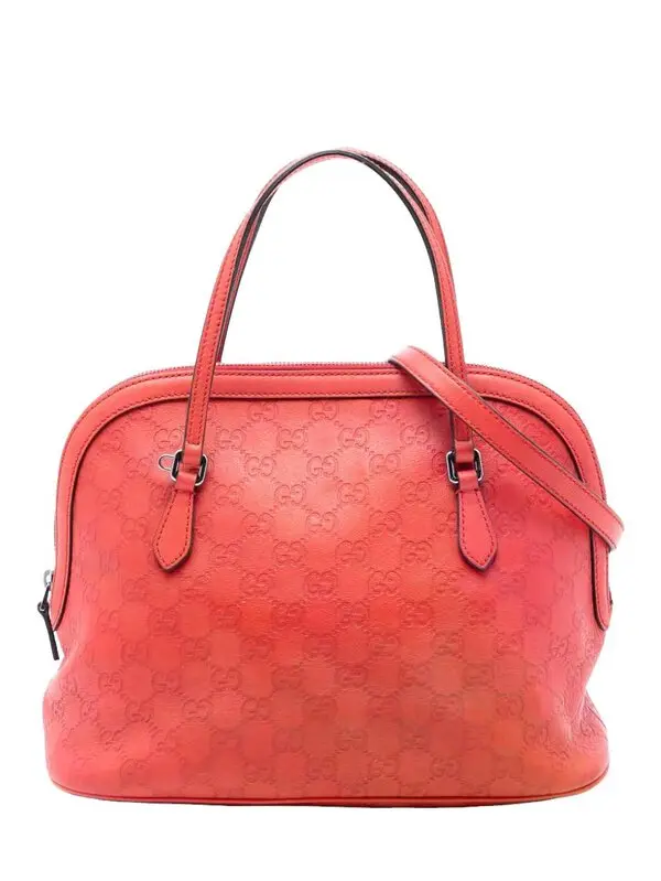 Gucci 2016-2025 Medium Sima Dome Satchel - Red
