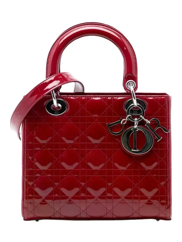 Dior 2019 Lady Medium Satchel - Red