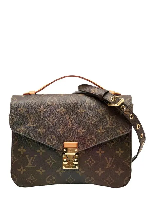 LOUIS VUITTON 2016 Monogram Pochette Metis Satchel - Brown