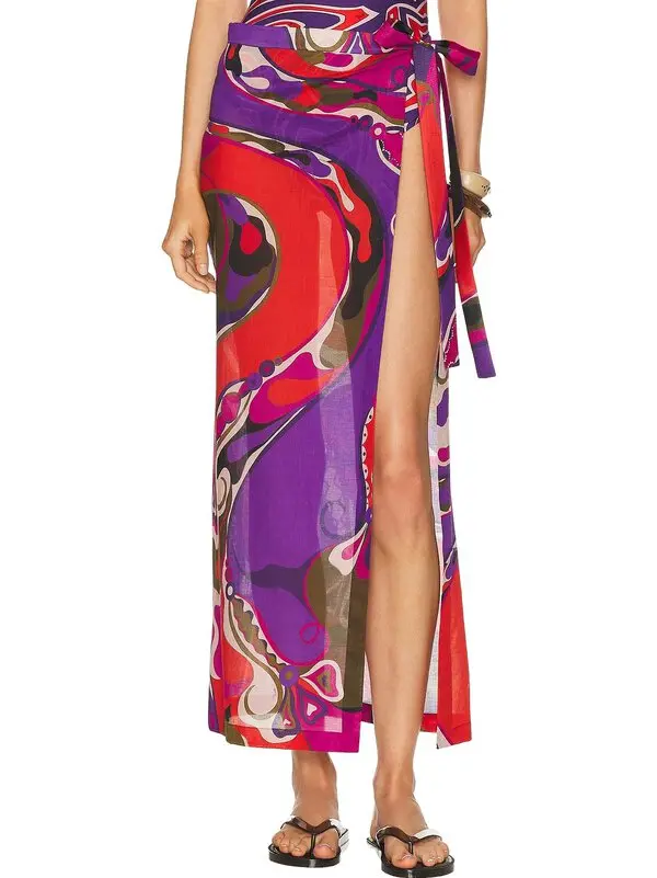 Emilio Pucci Printed Long Skirt - Multicolor