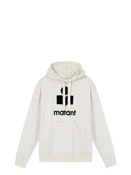Isabel Marant Miley Logo Oversized Hoodie - Ecru